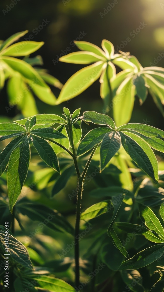 beautiful cassava plants Stock Photo | Adobe Stock