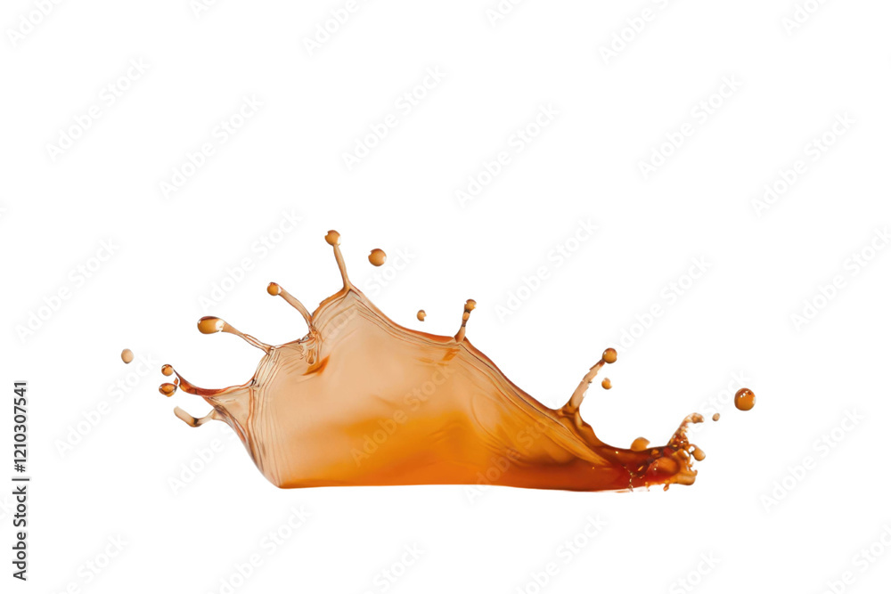 Splash of a transparent orange liquid on a white background PNG Stock ...