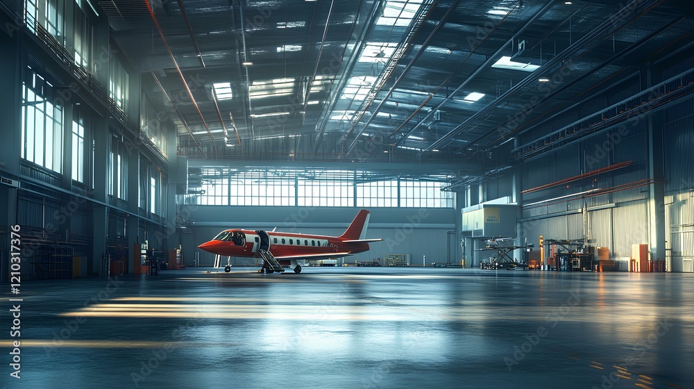 Hangar aircraft maintenance and system check for safe flight operations ...