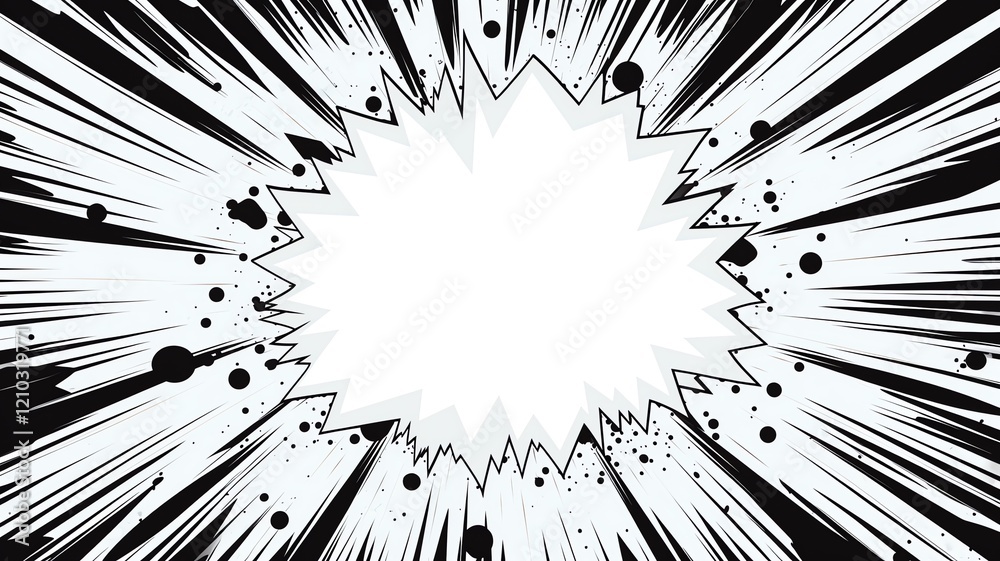 Banner, comic book flash explosion radial lines background , Abstract ...