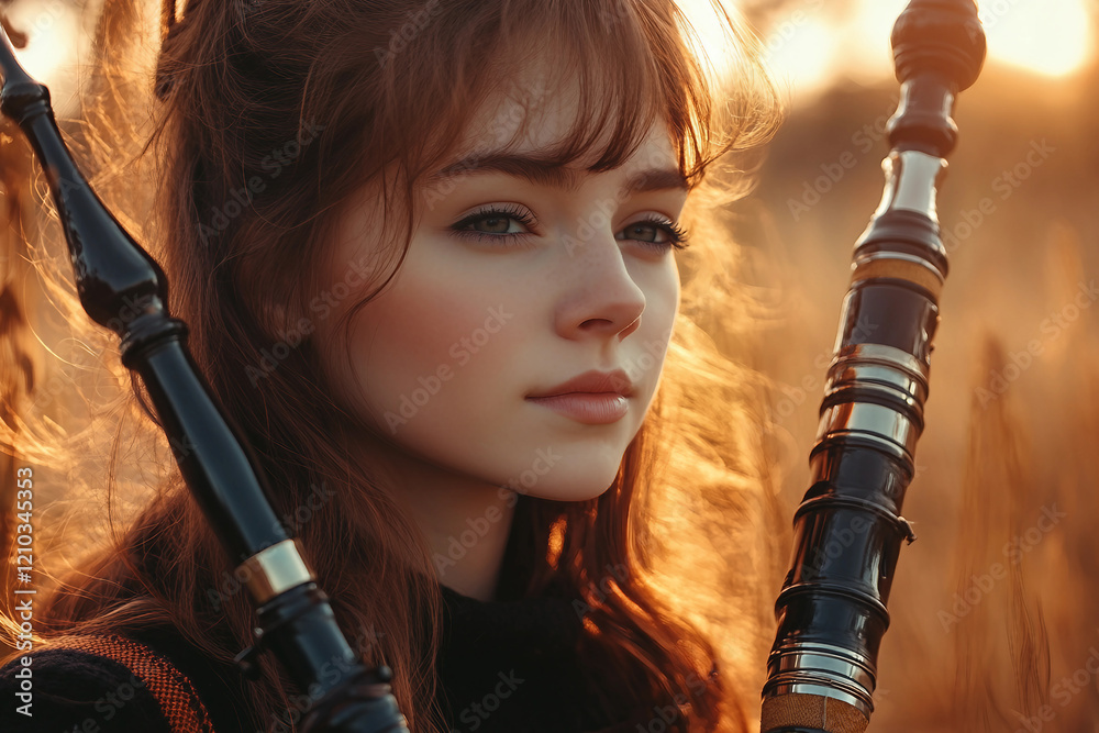 Authentic Scottish person Piper in Traditional Attire, Generative AI ...