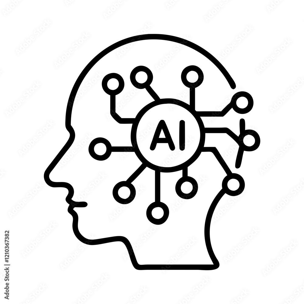 multi agent ai icon, multi agent ai line art - simple line art of multi ...
