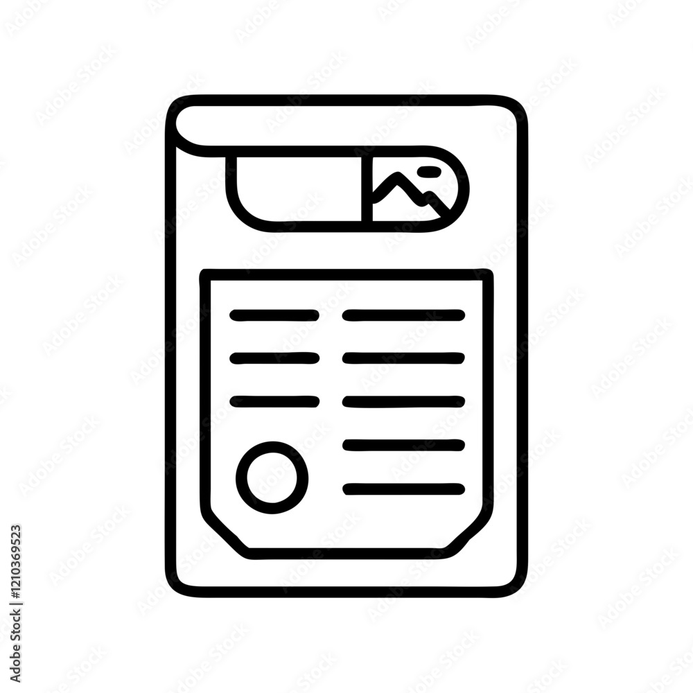 nutrition facts label icon, nutrition facts label line art - simple ...