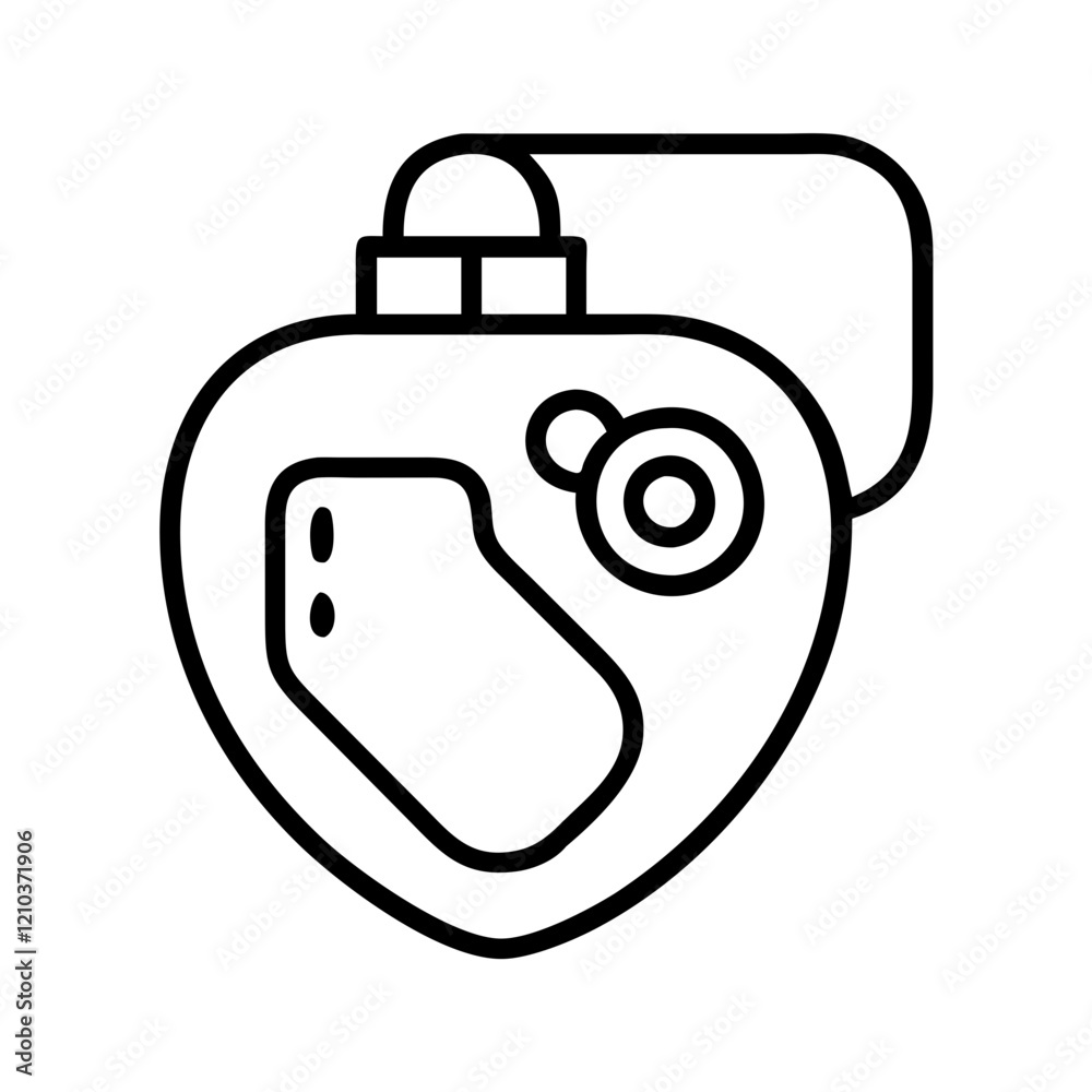 Image vectorielle Stock pacemaker icon, pacemaker line art - simple ...