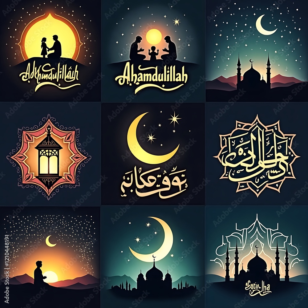 Alhamdulillah Calligraphy Islamic Art Arabic calligraphy artwork of ...