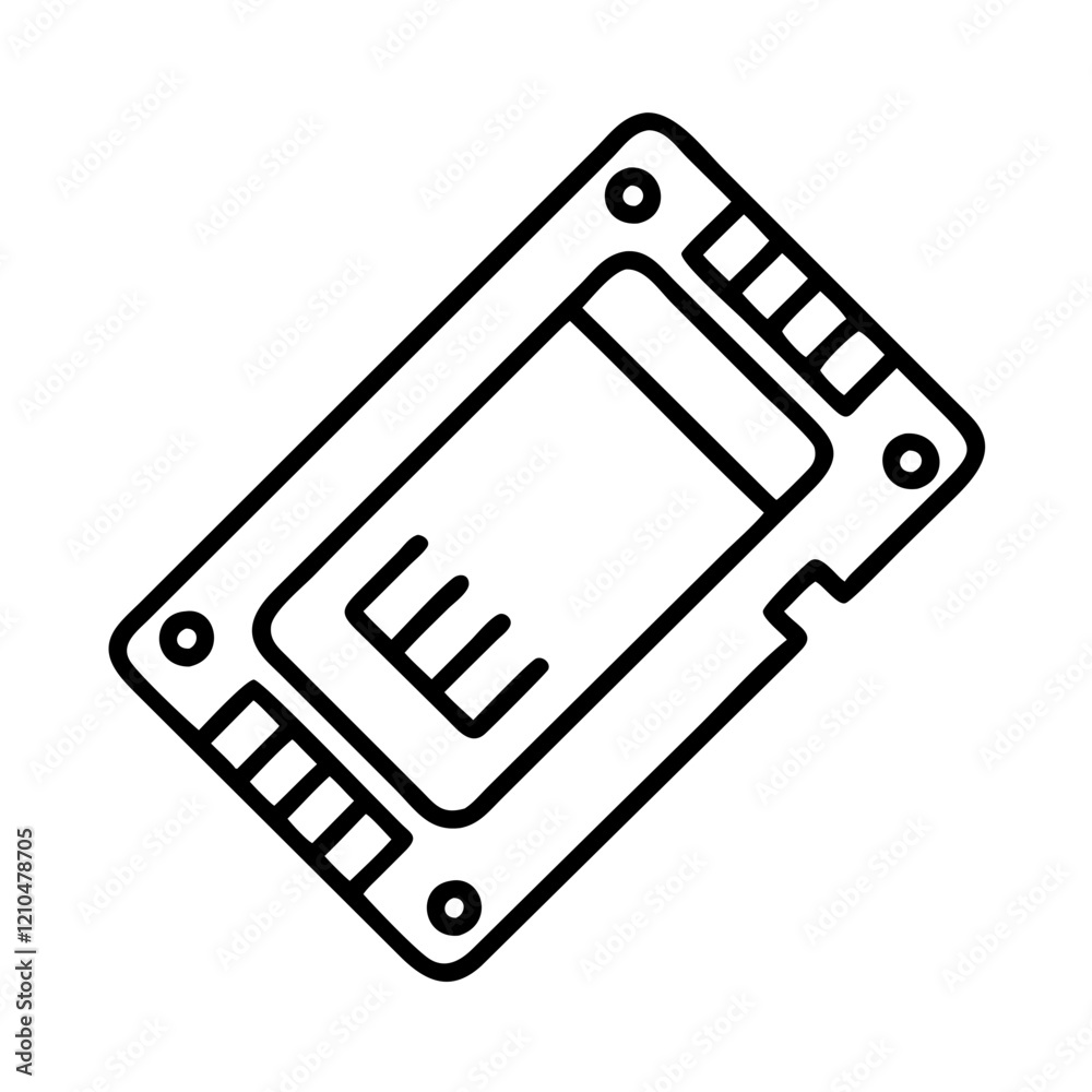 ssd icon, ssd line art - simple line art of ssd, perfect for ssd logos ...