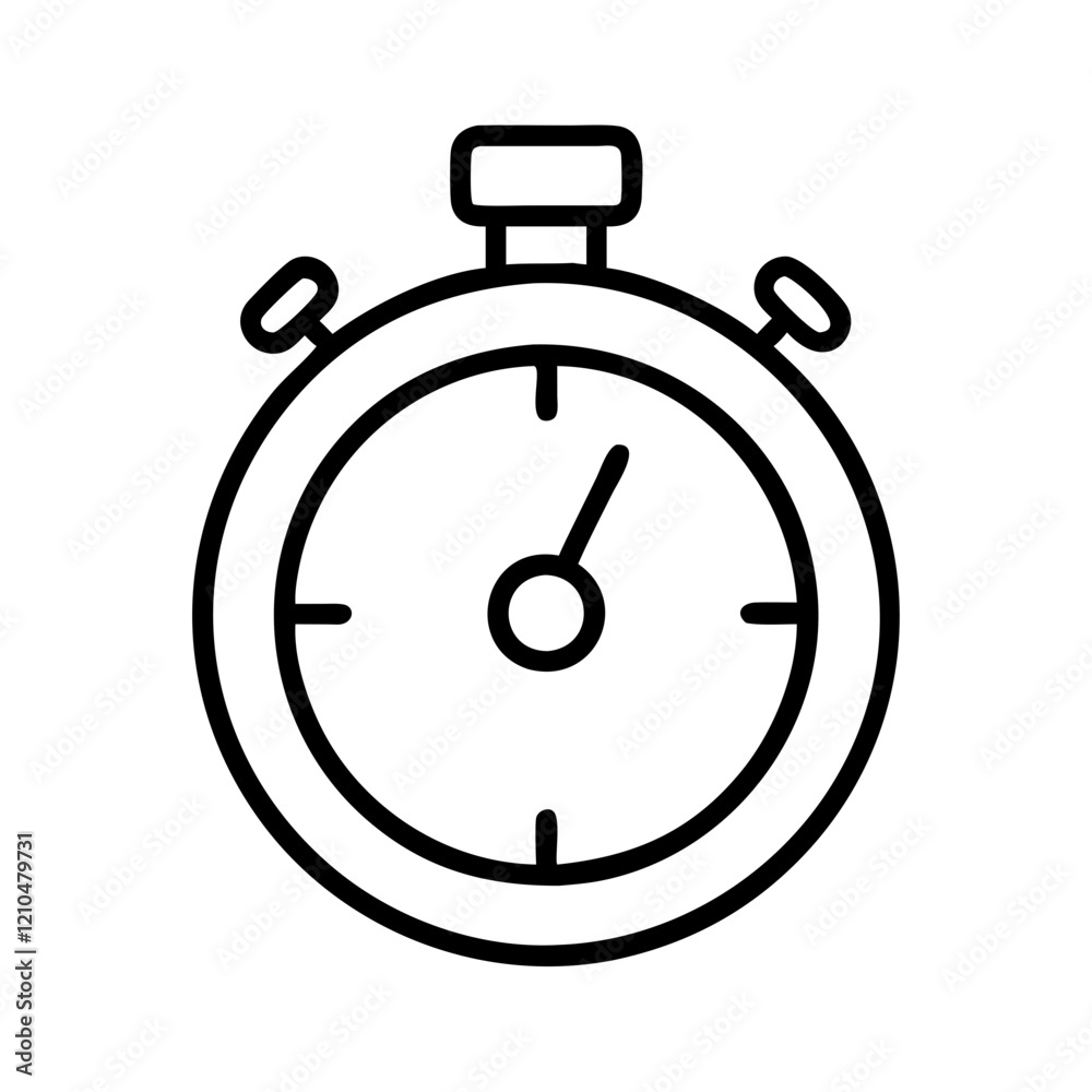 stopwatch with lap times icon, stopwatch with lap times line art ...