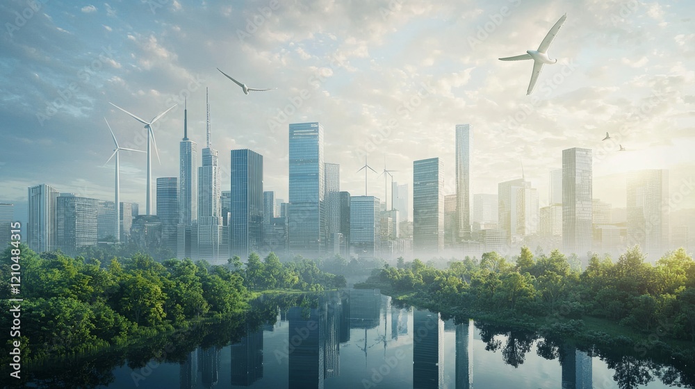 Stock-Foto „Create a cover image for the plan of a sustainability ...