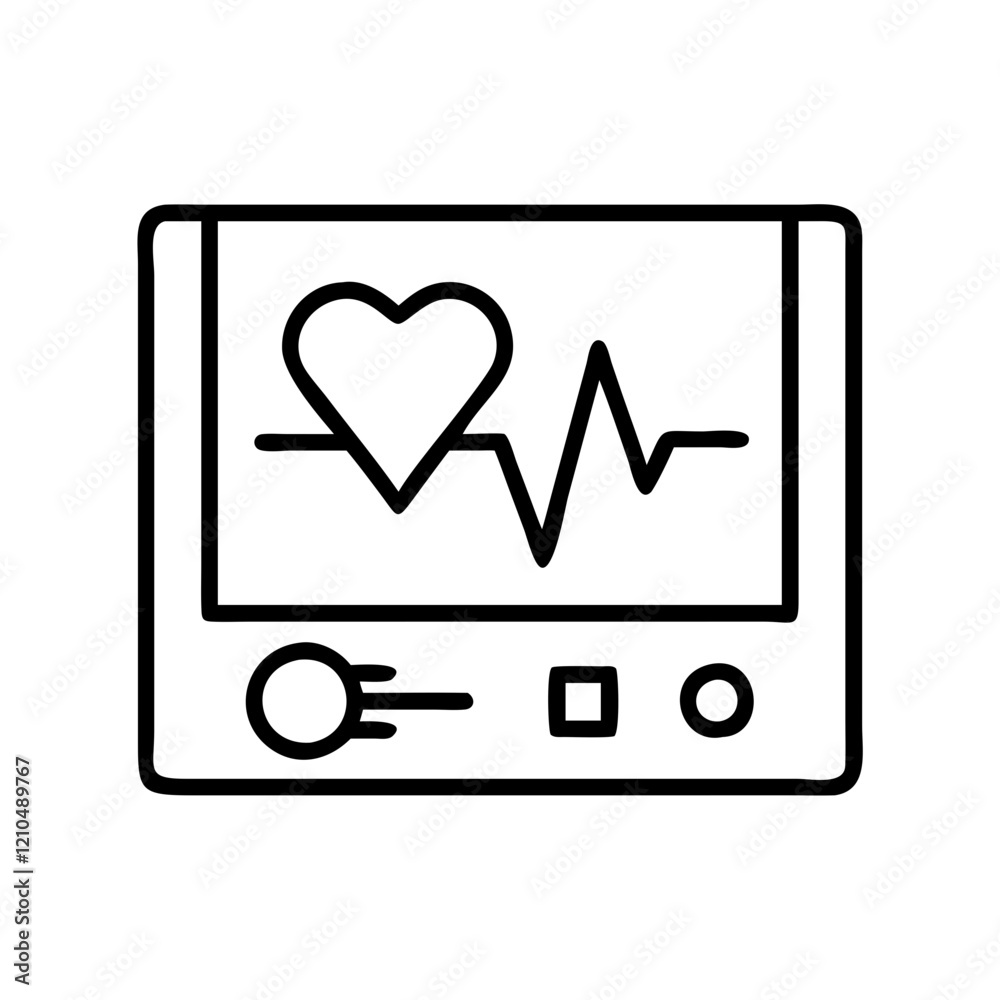 vital signs icon, vital signs line art - simple line art of vital signs ...