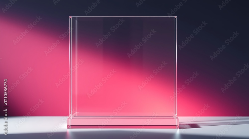 Empty acrylic award design mockup, blank glass trophy mockup. Template ...