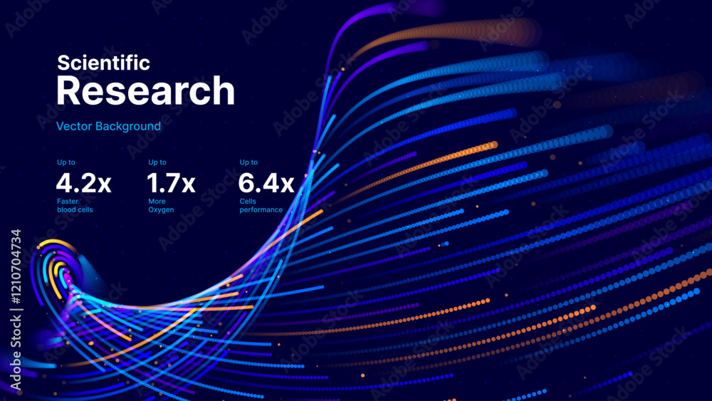 Cyber Big Data Flow Particles Bokeh. Digital Neural Network. Concept of AI Artificial ...
