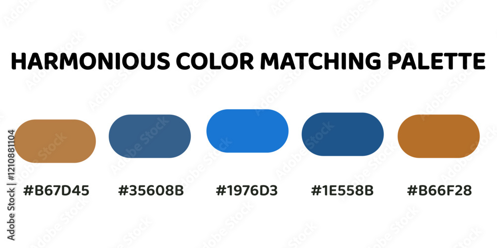 Vector de Stock Harmonious color palette with five colors. This palette ...
