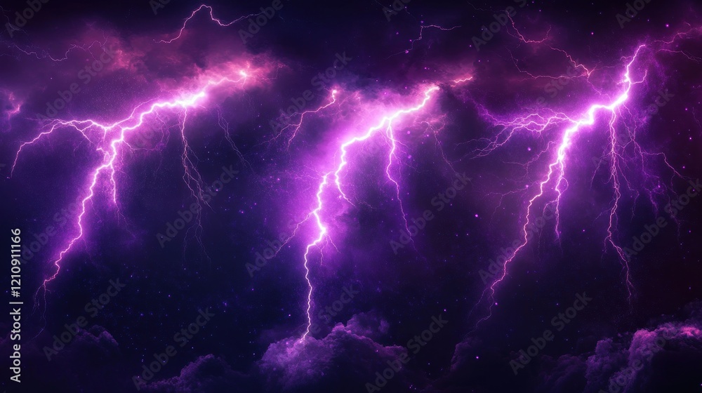 Purple Lightning Strike Animation Sprite Sheet Electric Thunderbolt ...