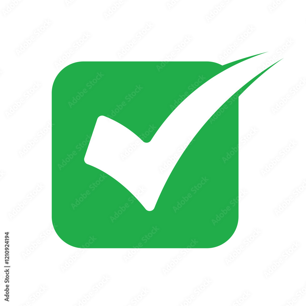 Green check mark, isolated tick symbols, checklist signs, and an ...