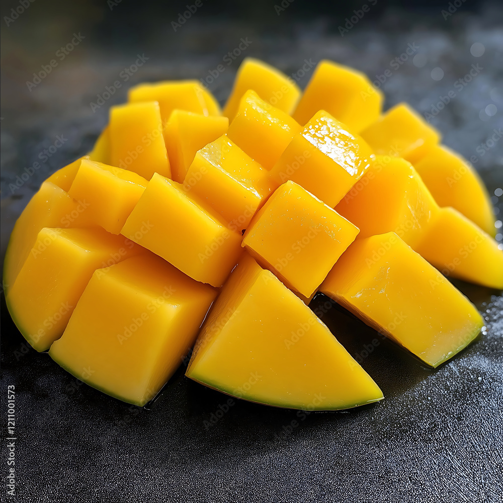 Commercial food photography cut mango clean and transparent background ...