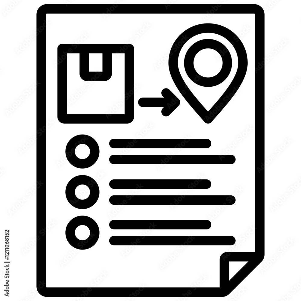 Incoterms Outline Icon Stock Vector | Adobe Stock