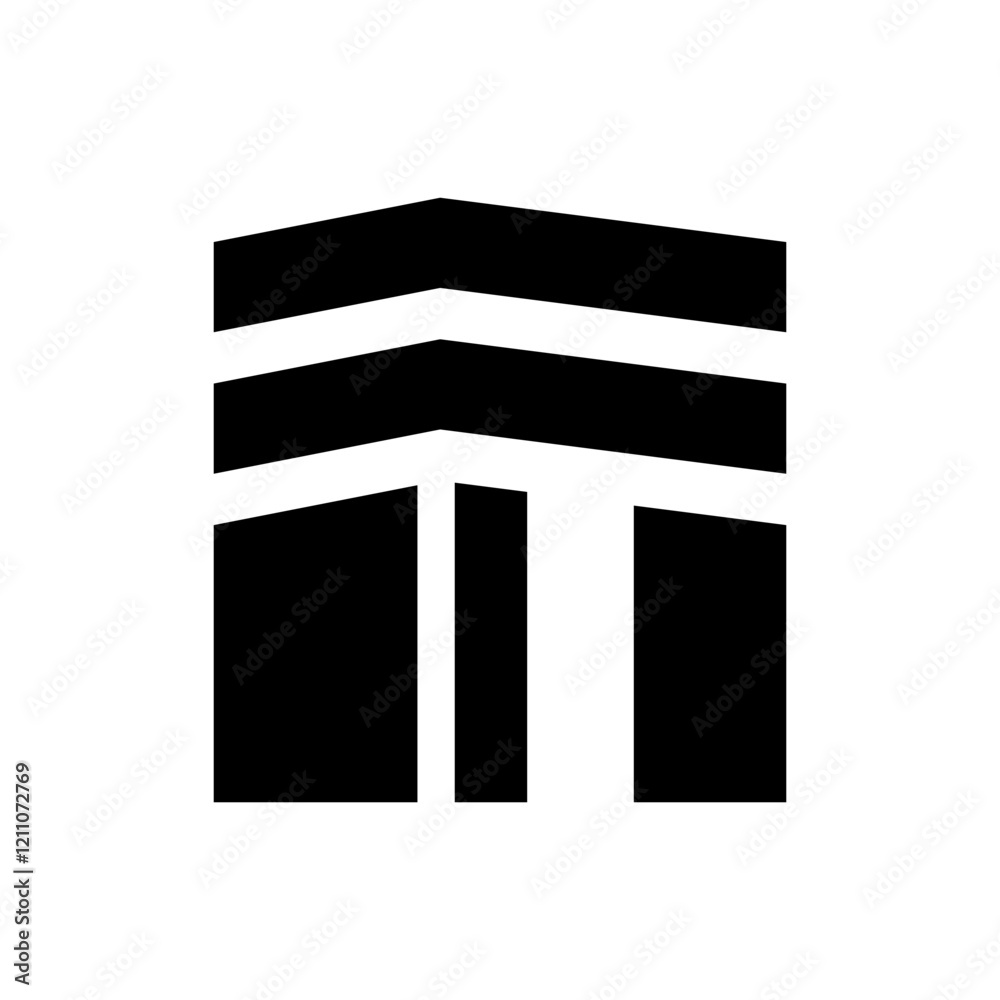 Kaaba logo design, Kaaba vector, Kaaba symbol, Hajj and Umrah travel ...