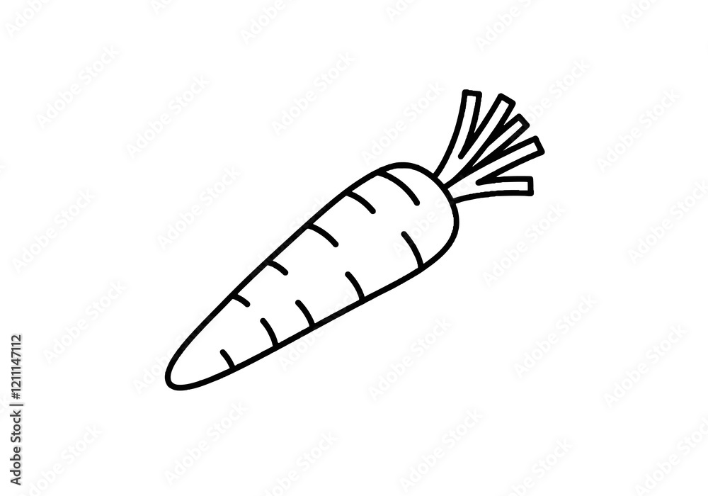 Carrot Outline Clipart. Vector illustration design. The clipart ...