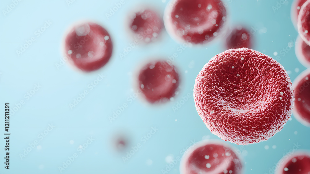 Microscopic action of red blood cells in human circulation laboratory ...