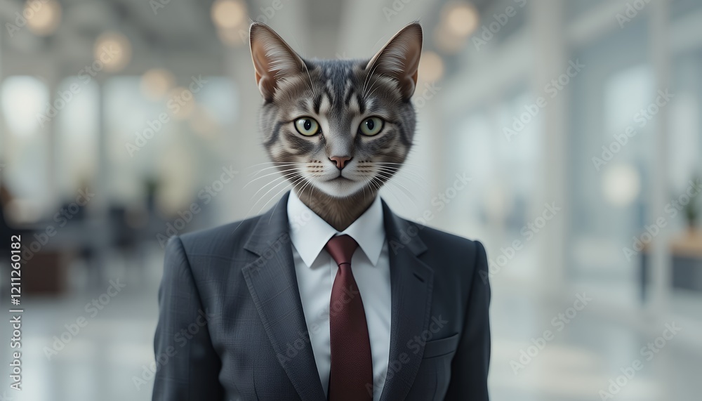 Cat in Suit Business Funny Image Perfect for Memes and Social Media ...
