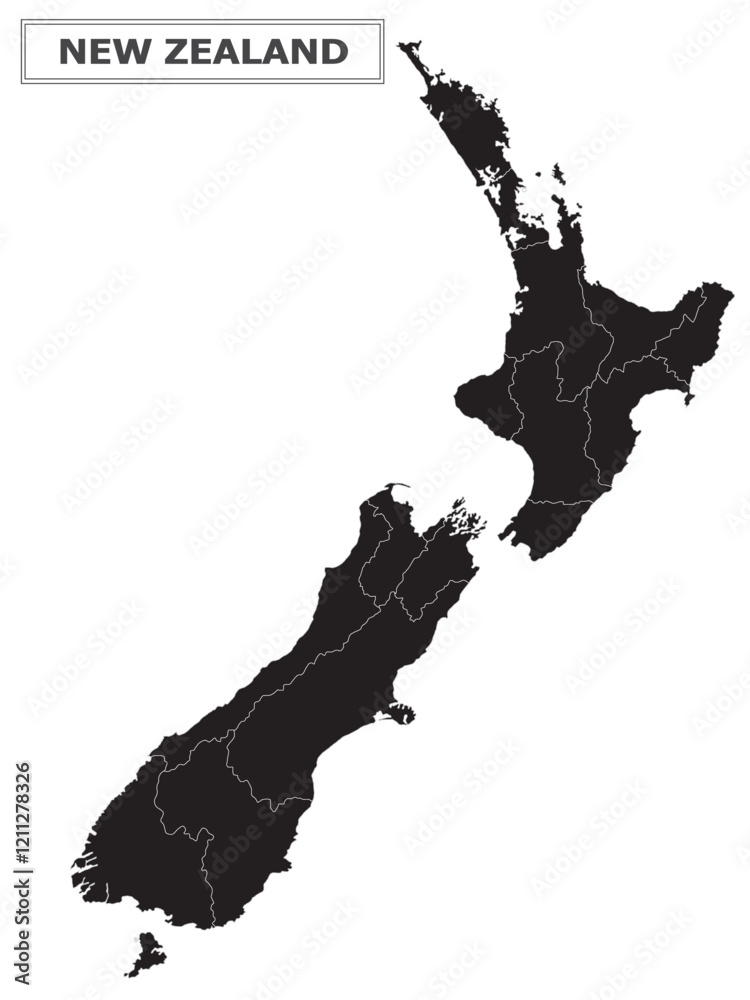 Australian Countries Geography Political map. Political map of country ...