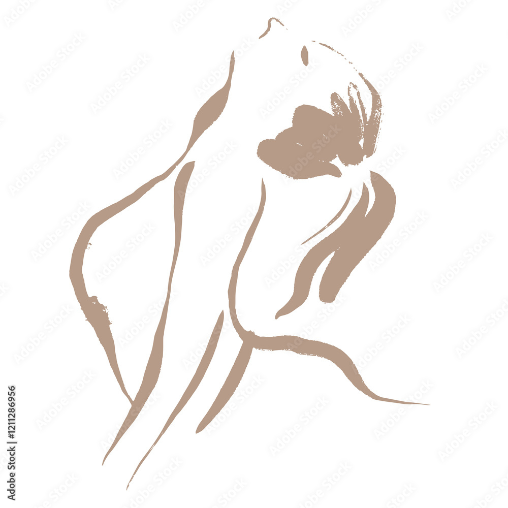 Relaxing pose png sticker, drawing illustration, transparent background ...
