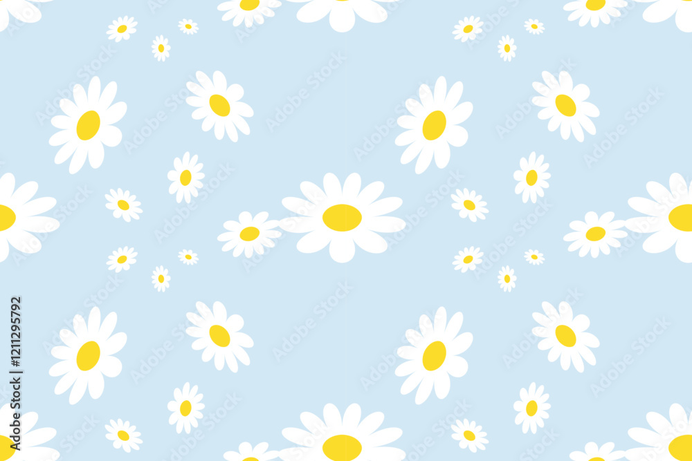Vintage Daisy Pattern Printable. Modern Vibrant Visual Perfect for ...