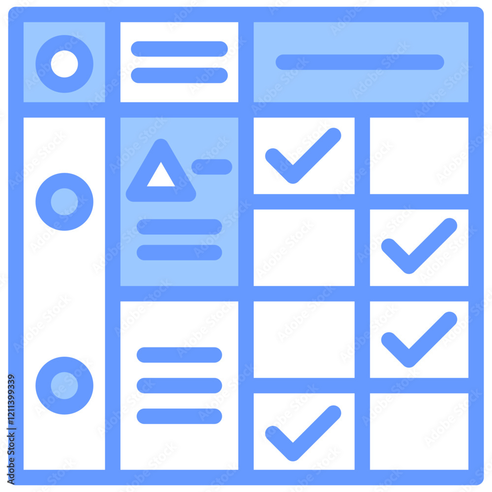 Assessment Rubric Blue Icon Stock Vector | Adobe Stock