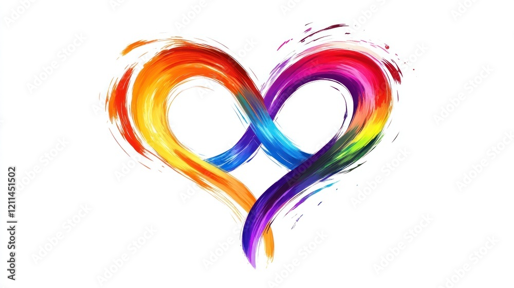 Heart and infinity symbol intertwined: A vibrant heart merged with an ...