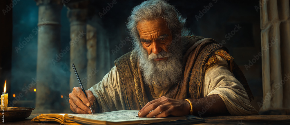 The Apostle Paul: Writing a Letter to the Churches, Reflecting His ...