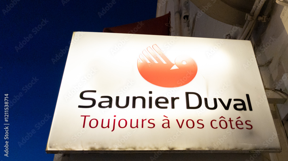 saunier duval logo text and brand sign manufacturer of r32 refrigerant ...