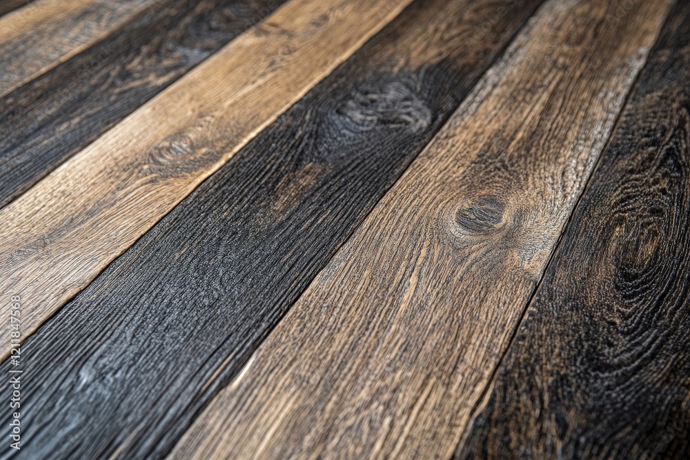 floor wood Dark Plank wood floor texture perspective background for ...