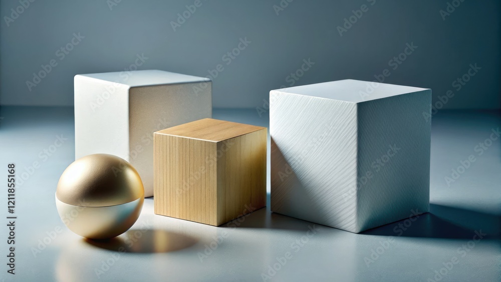 Visualizing basic 3D shapes: cube, rectangular prism, sphere, and ...