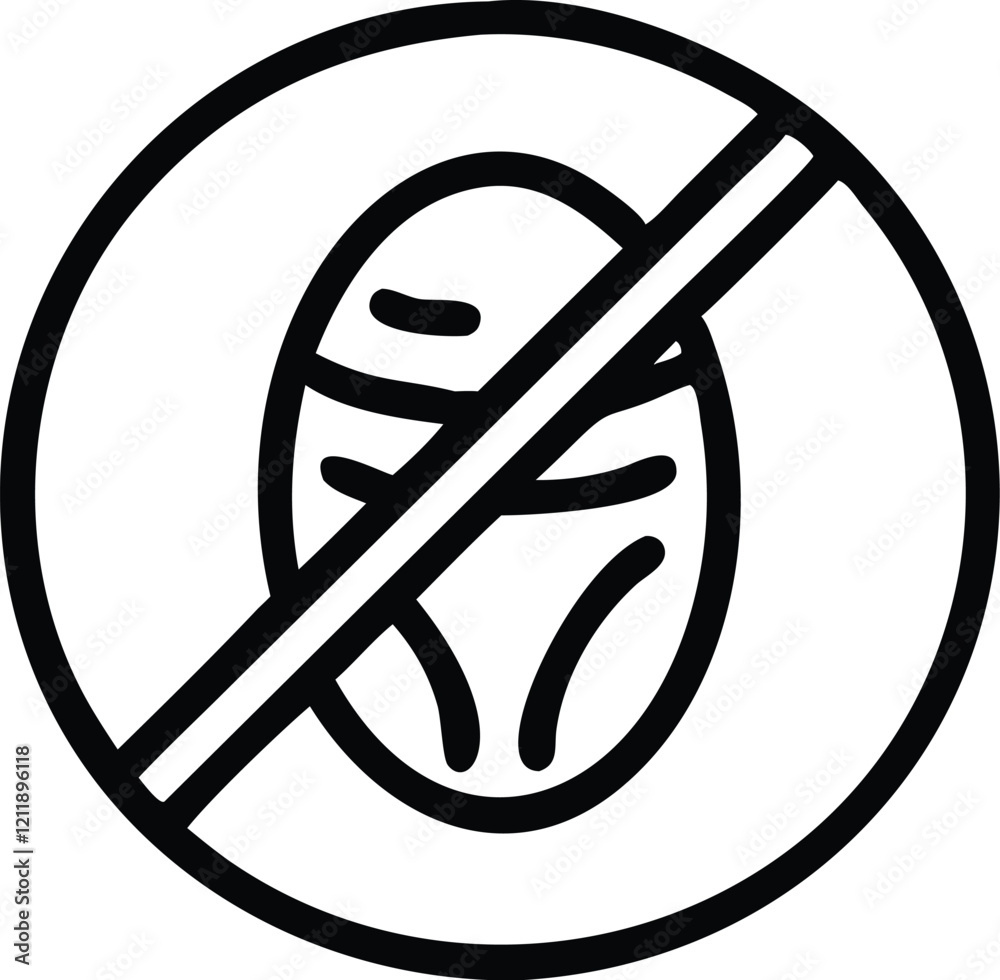 simple black and white icon, bread loaves, no symbol, circular design ...