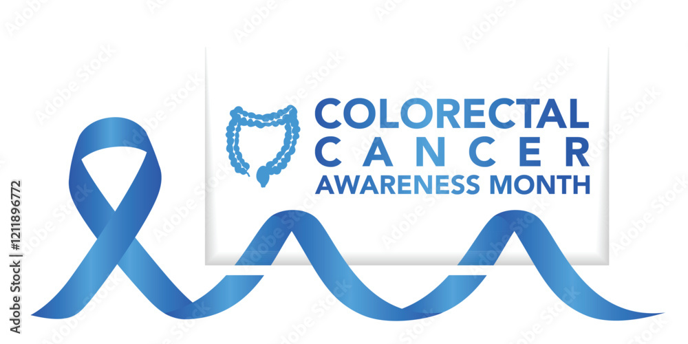 Vector de Stock Vector illustration on the theme of Colorectal Cancer ...