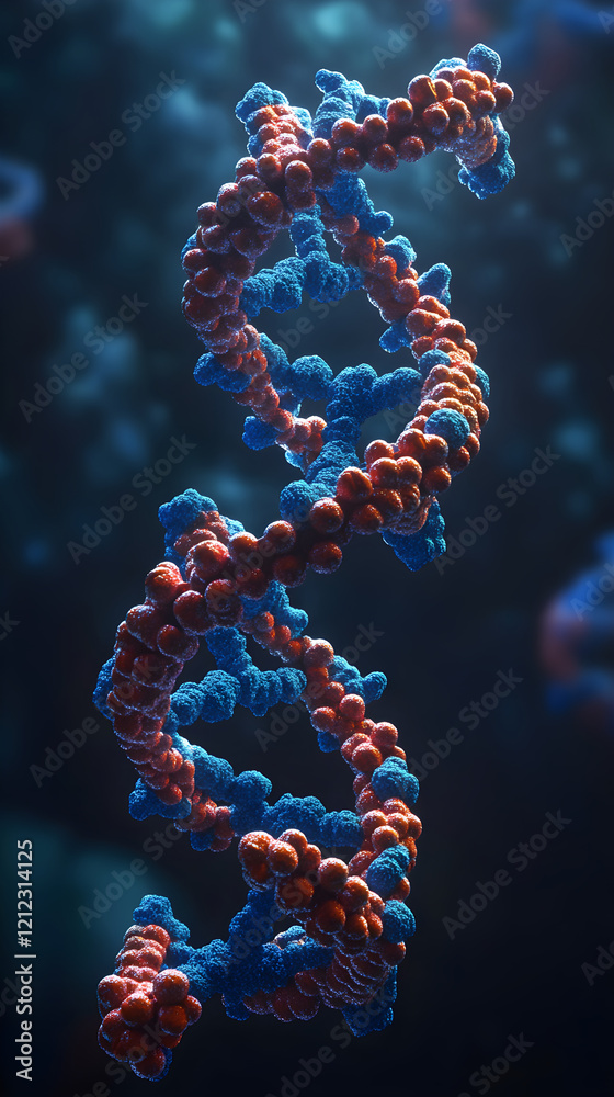 Highly Detailed Scientific Illustration of a Nucleotide, the Building ...