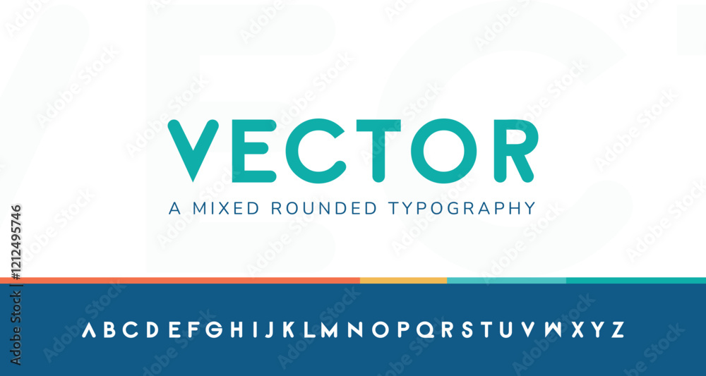 Modern rounded font lowercase alphabet. Rounded angles letter set ...
