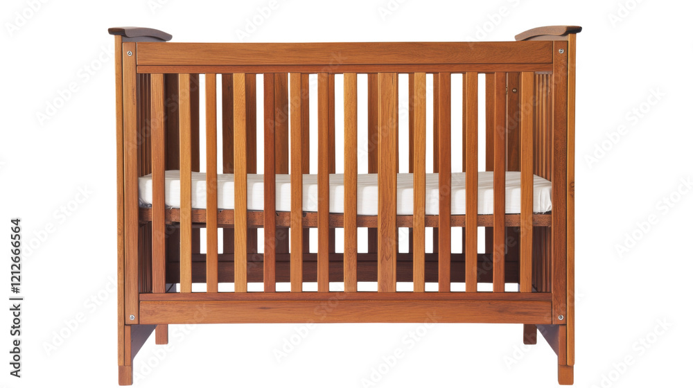 Wooden Baby Crib, isolated on transparent background Stock Photo ...