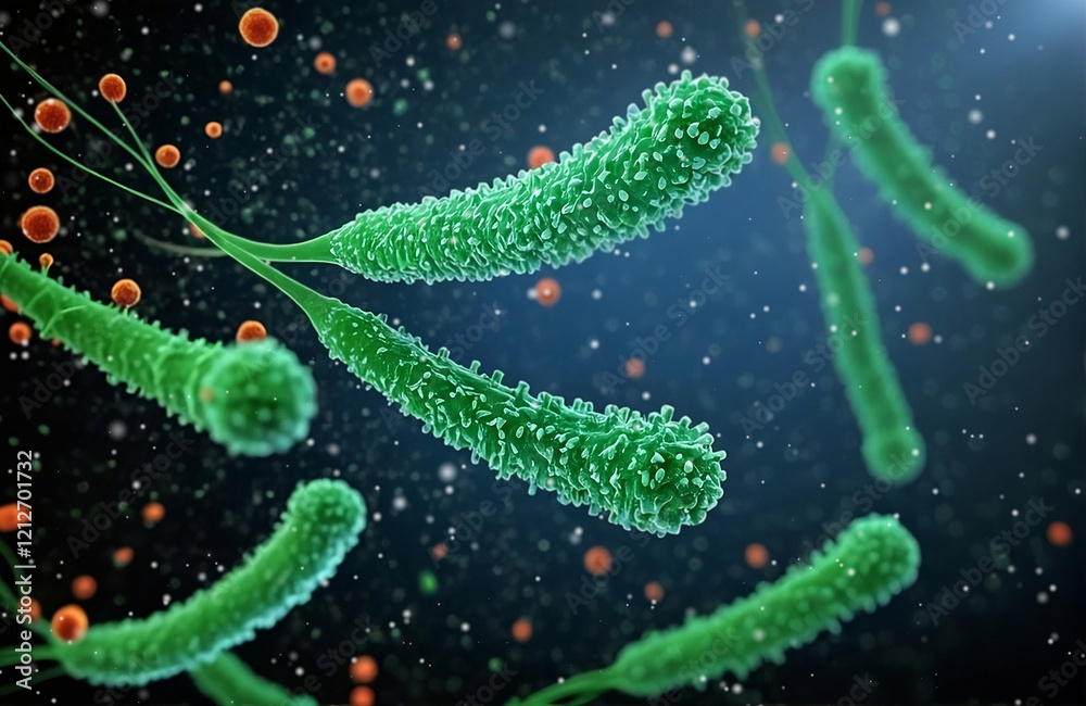 Medical background, Enterobacterales bacterium including pathogens ...