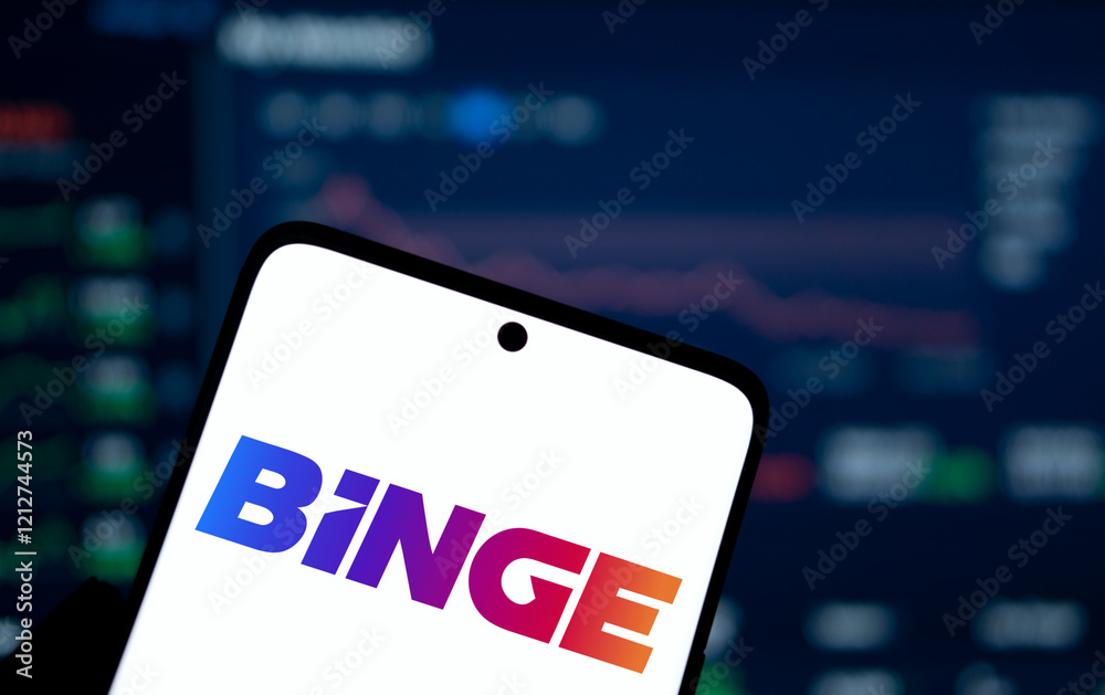 Dhaka, Bangladesh- 20 Jan 2025: Binge logo is displayed on smartphone ...