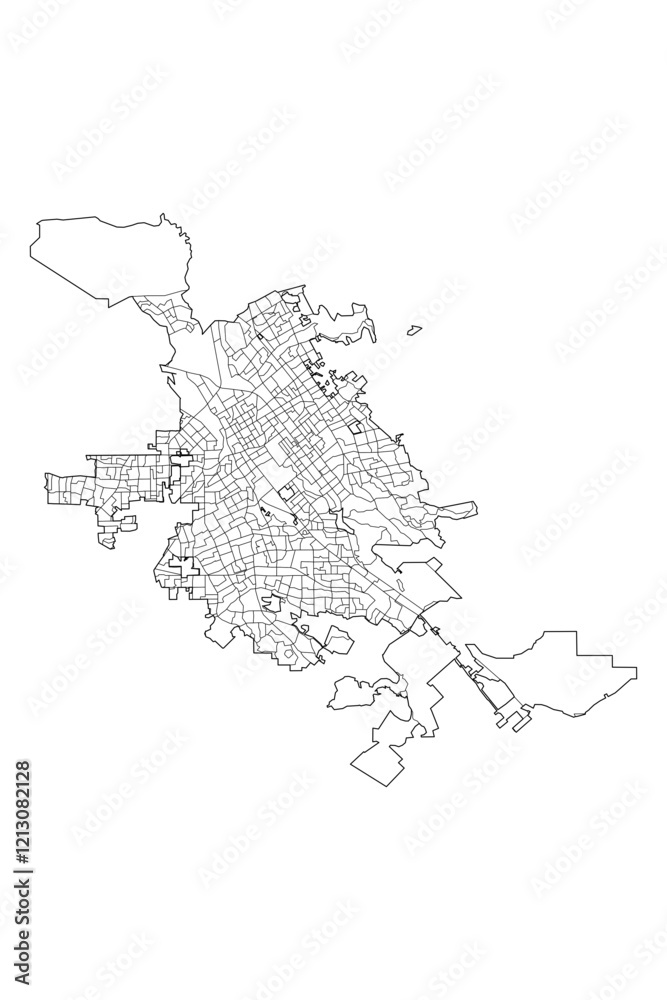 San Jose Neighborhoods: Vector Map of the Capital of Silicon Valley's ...