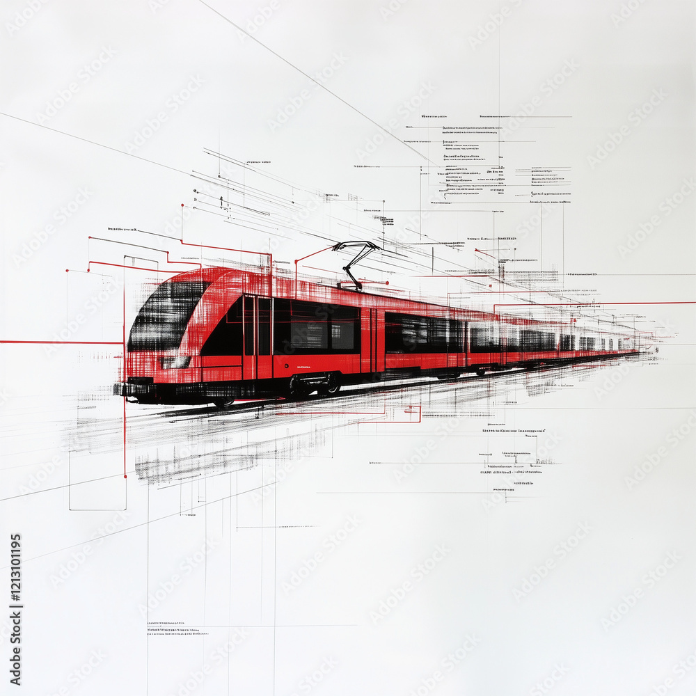 Ilustración de Stock triebwagen, triebzug, nahverkehr, öpnv, streik ...
