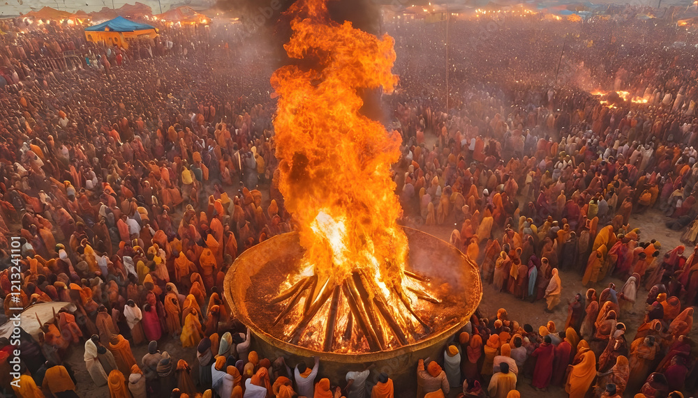 India Maha Kumbh Mela, Prayagraj, Haridwar, Nashik, and Ujjain A Sadhu ...