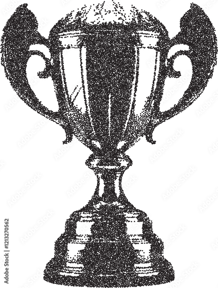 Trophy vintage y2k stipple art, award halftone stipple brutalist retro ...