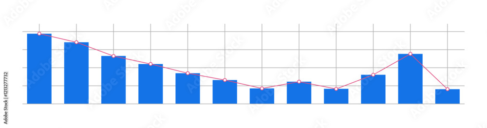 Graph, financial chart. Abstract geometric background. Vector ...