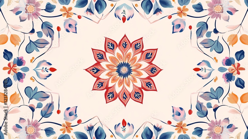 Islamic Floral Frame Background for Design Projects | Free Vector ...