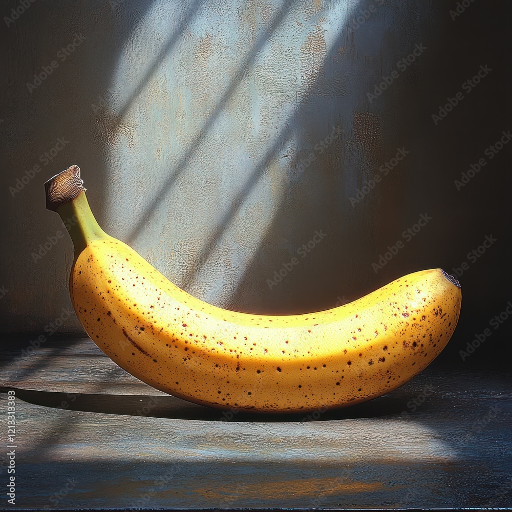 Hyper-realistic Banana Rendering with Dramatic Lighting and Texture in ...