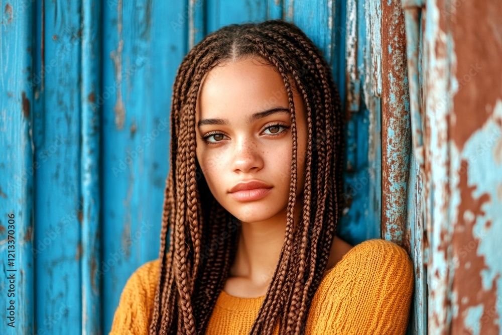 Gorgeous calm mixed-race girl - for ads, alley poster and social ...