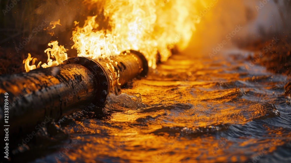 Gas Leak: A broken gas pipeline in a neighborhood leads to a dangerous ...