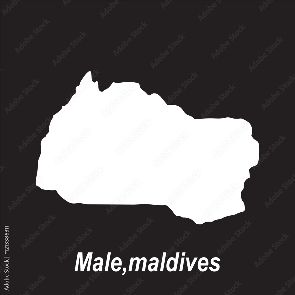 Map of Male, capital of the Maldives Stock Vector | Adobe Stock